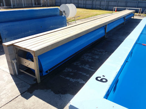 Pool Cover Reel Bench For Commercial Pool Covers