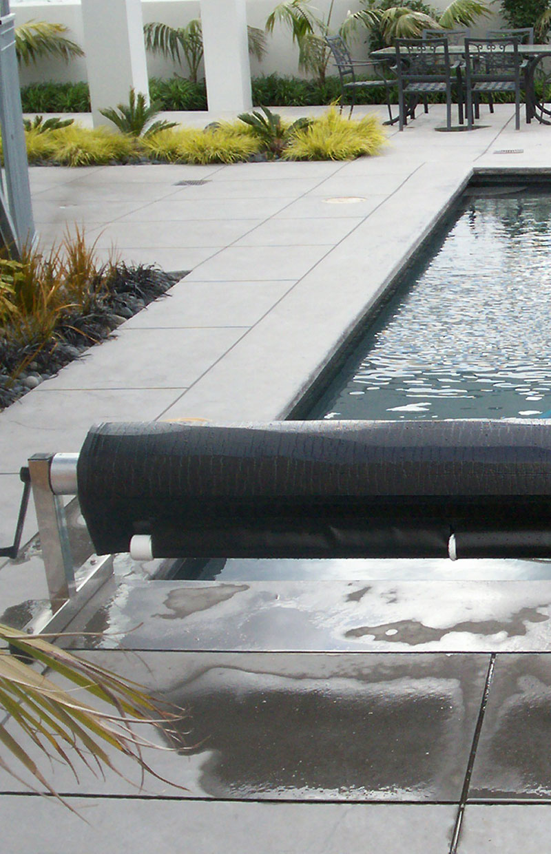 A Pool Cover Reel Makes Rolling Your Cover On And Off Your Pool Easy.